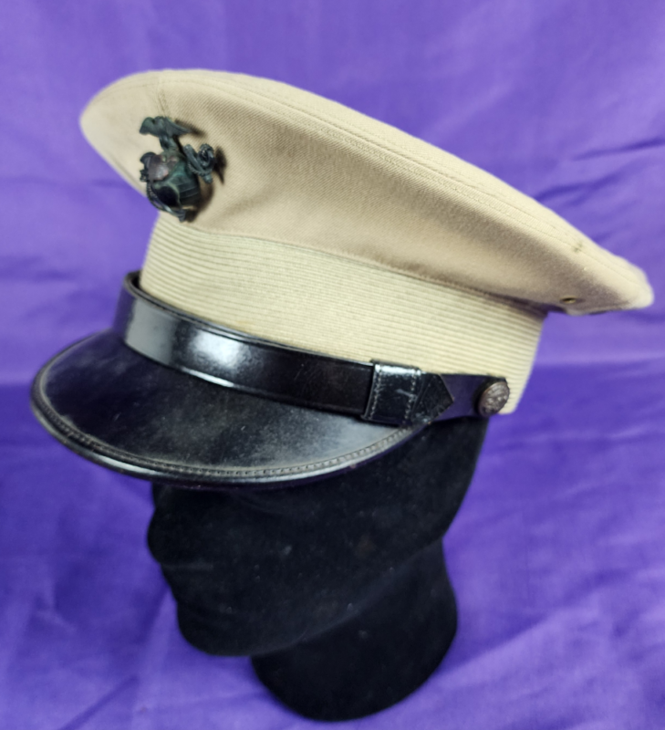 WW2 USMC Officers Khaki Visor Hat – Magi Militaria – US Military ...